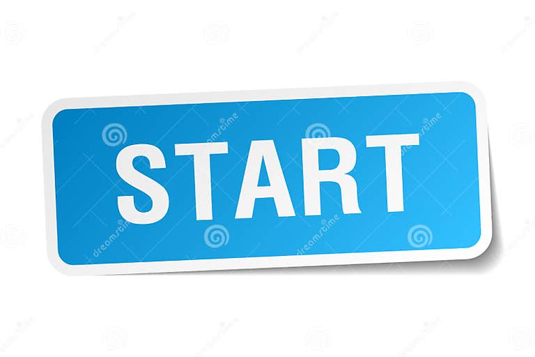Start sticker stock vector. Illustration of start, banner - 120385938