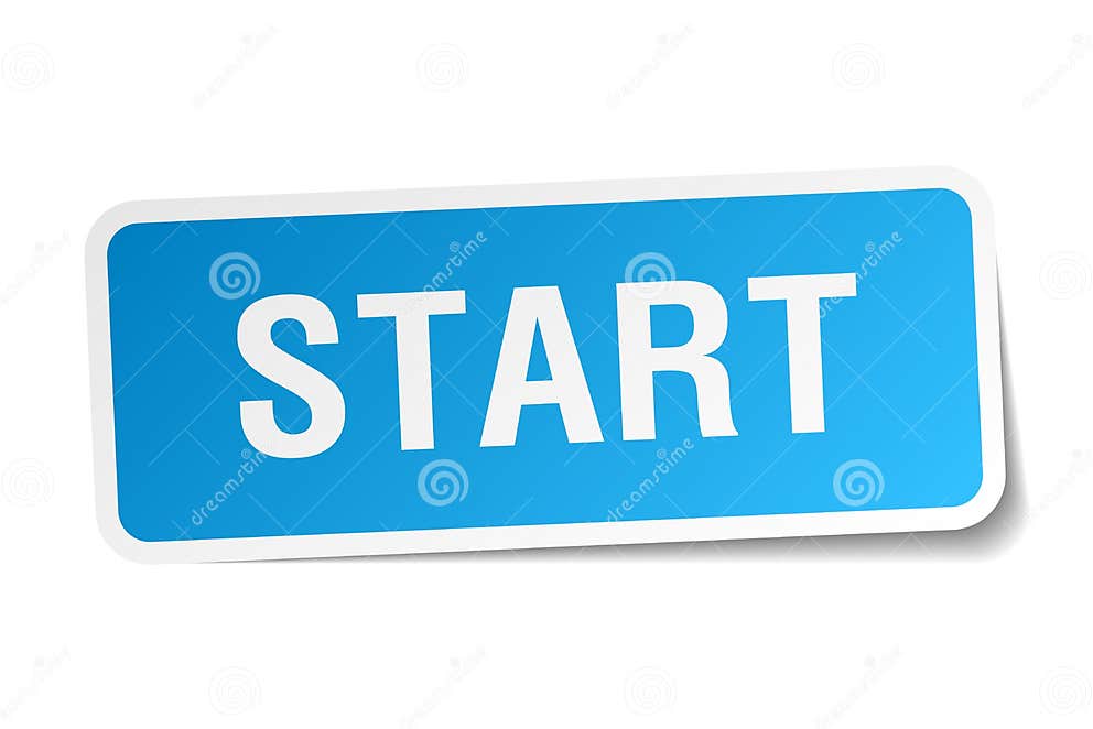 Start sticker stock vector. Illustration of start, banner - 120385938