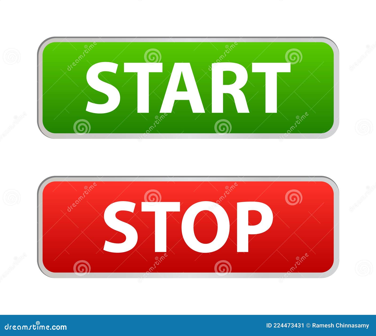 Start stop button stock vector. Illustration of cursor - 224473431