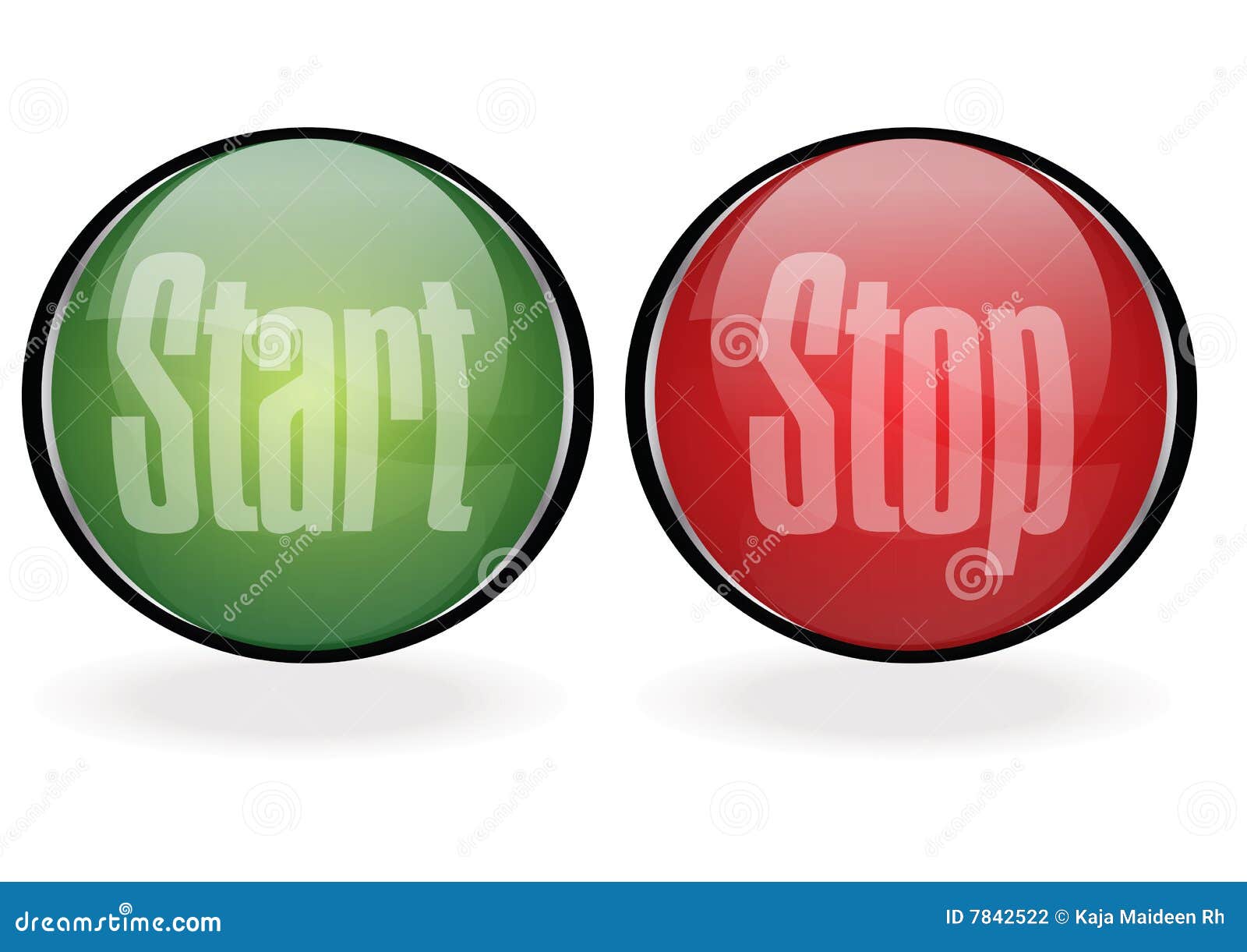 Start stop button stock illustration. Illustration of object - 7842522