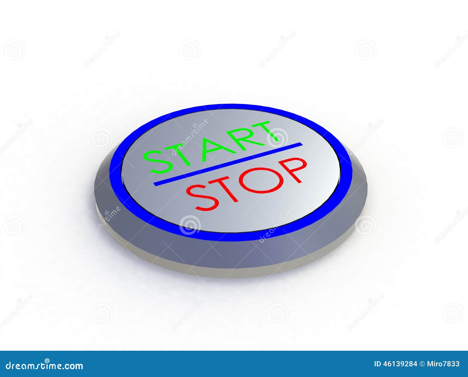 Start stop button 3d stock illustration. Illustration of electronic ...