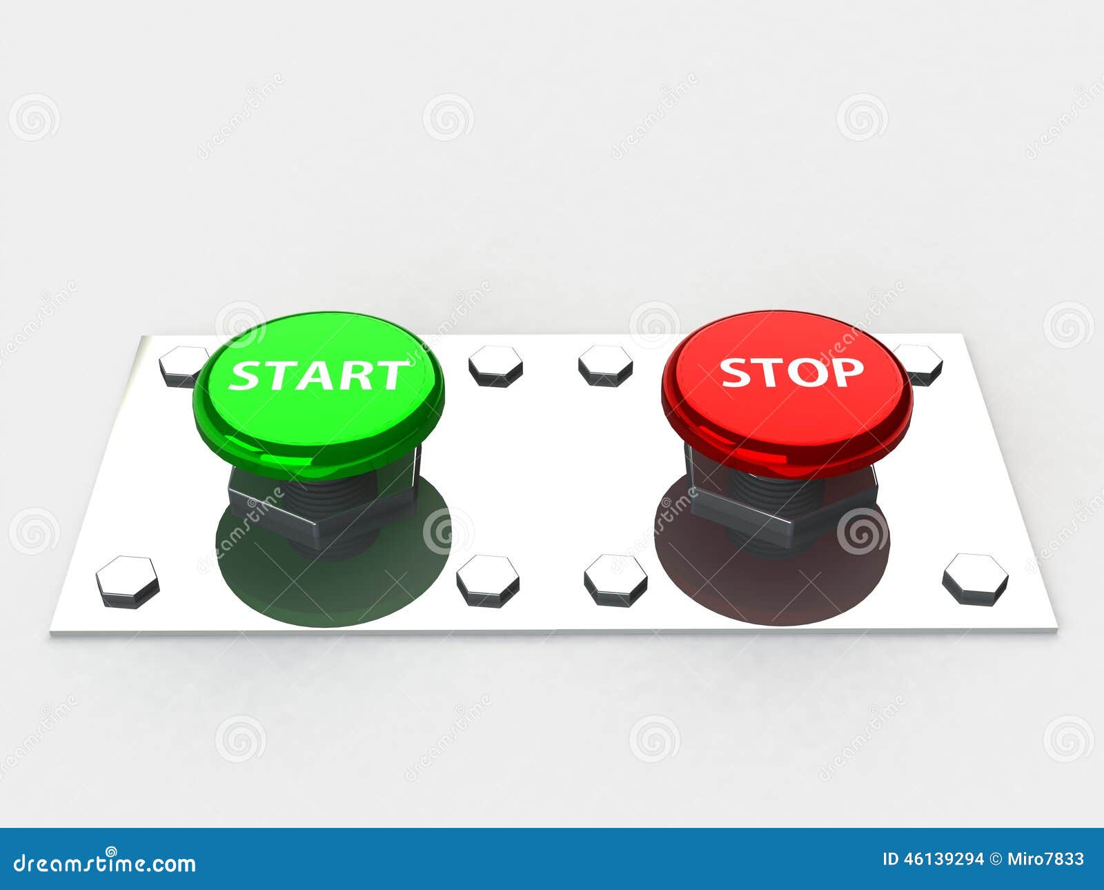 Start stop button 3d stock illustration. Illustration of butoon - 46139294