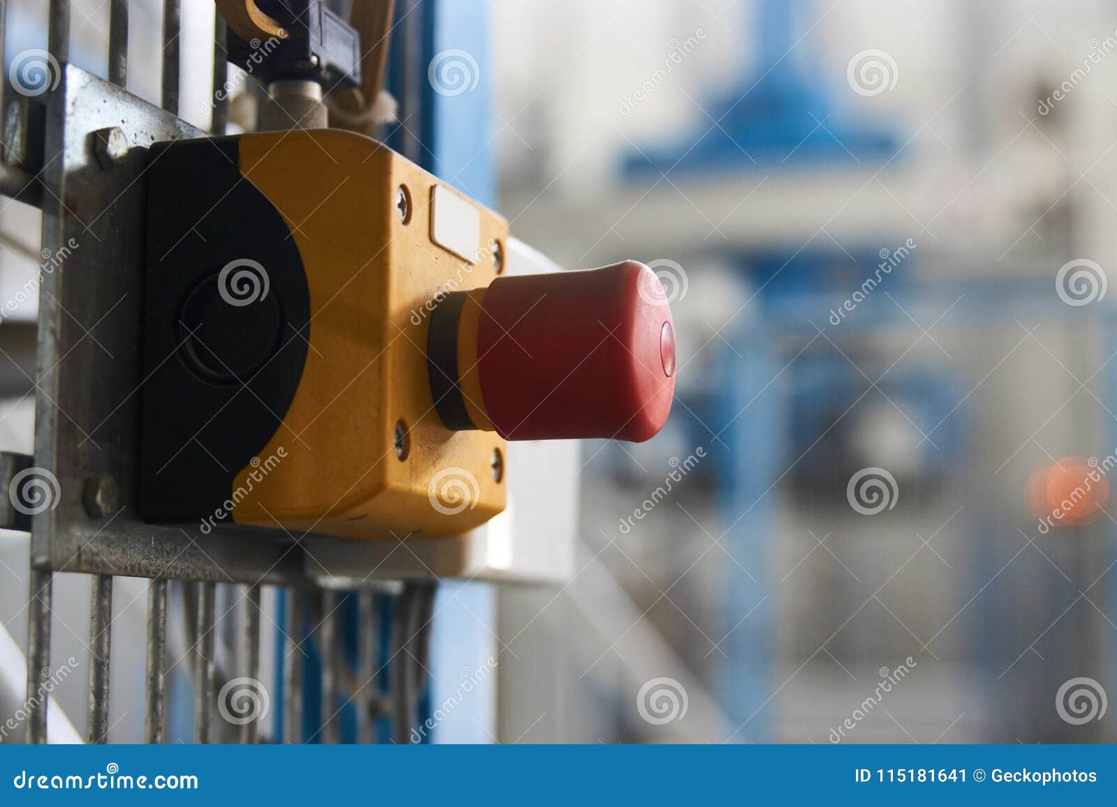 Start Or Stop Button For Industrial Machine, Close-up Stock Image ...
