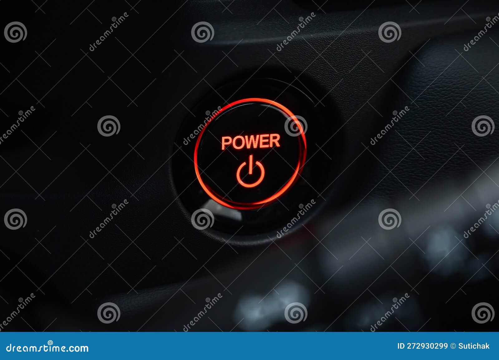 Start and Stop Button in the Vehicle Stock Image - Image of performance ...