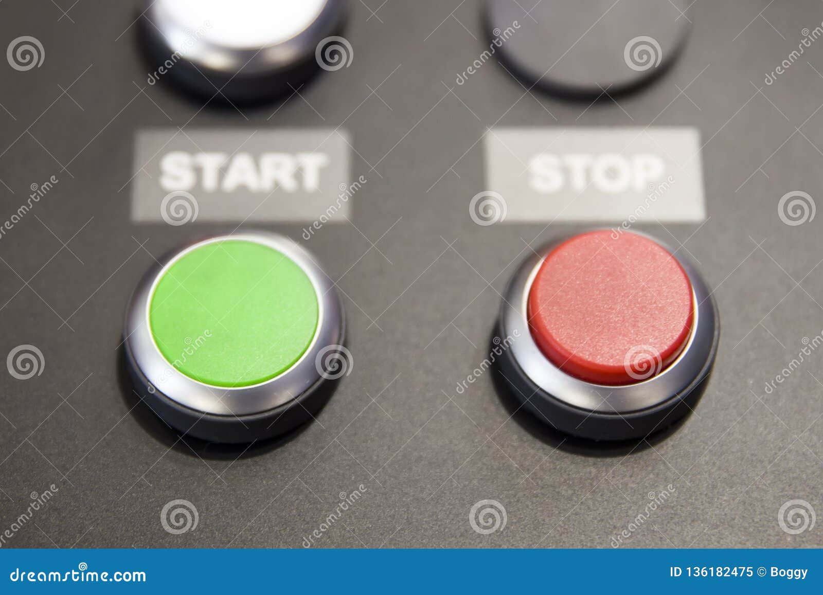 Start and stop buttons stock image. Image of power, work - 136182475