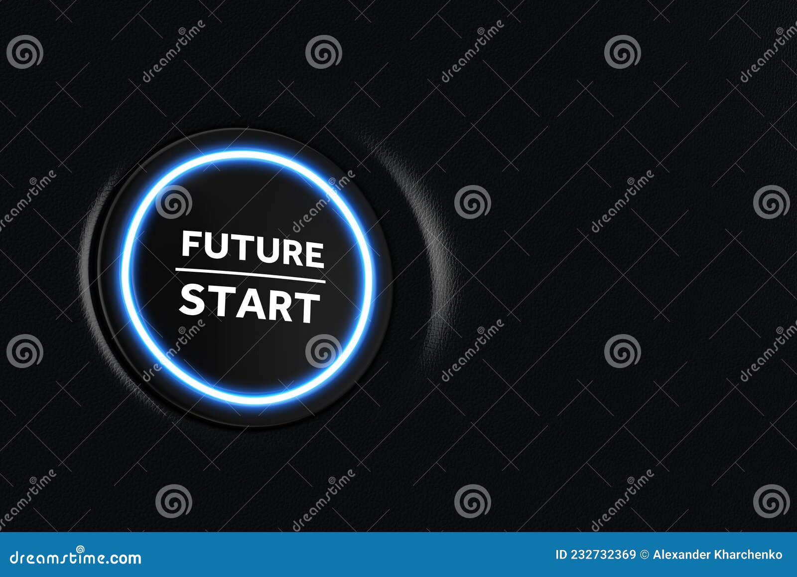 Start Stop Car Engine Button Future Start on a Modern Car Dashboard ...
