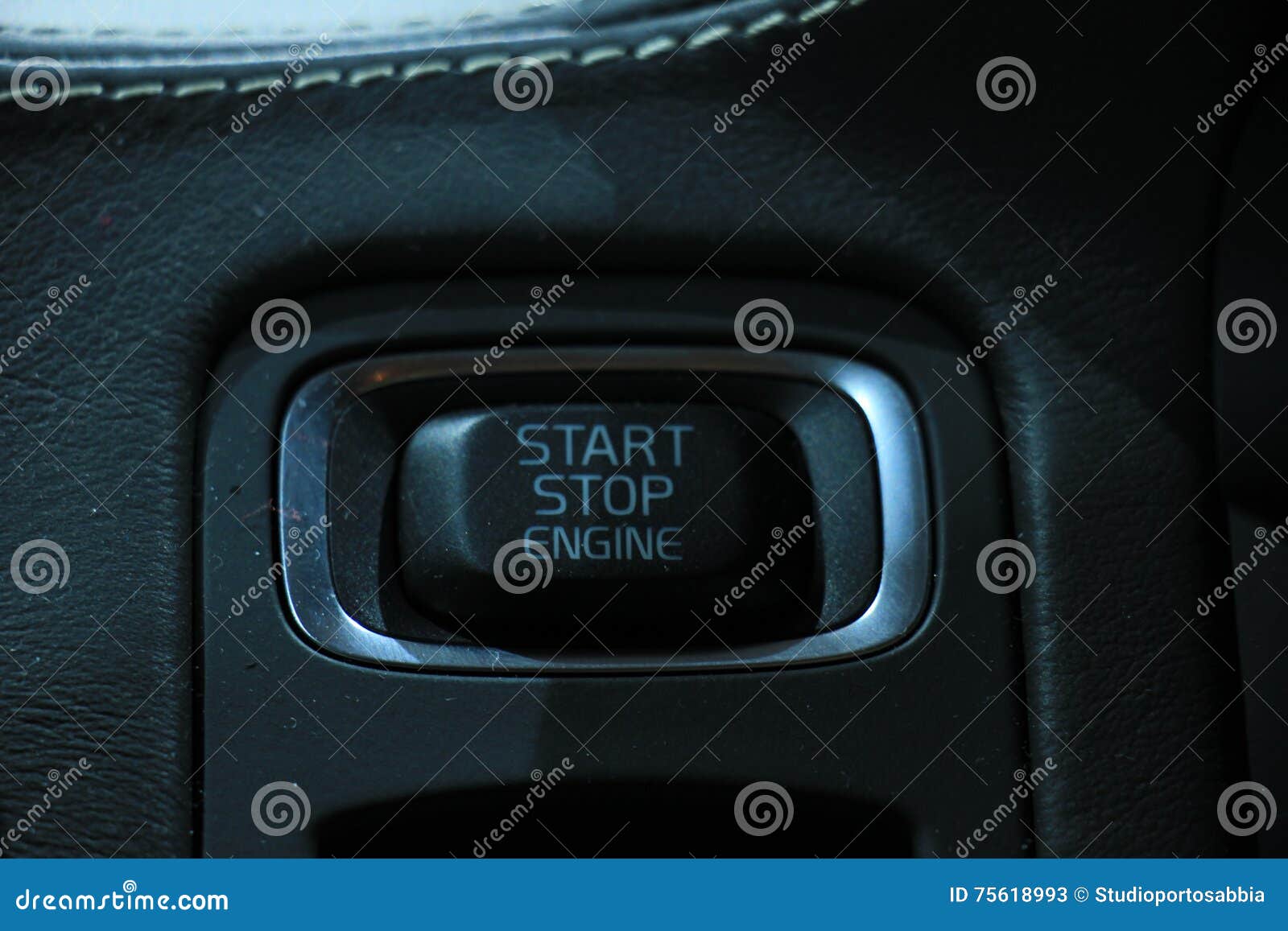 Start Stop Engine button stock image. Image of vehicle - 75618993