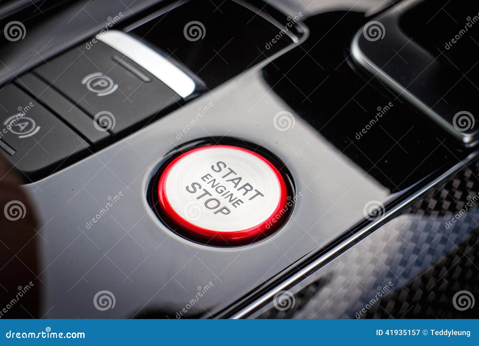 Start Stop Engine Button In Top Model Sedan Royalty-Free Stock ...