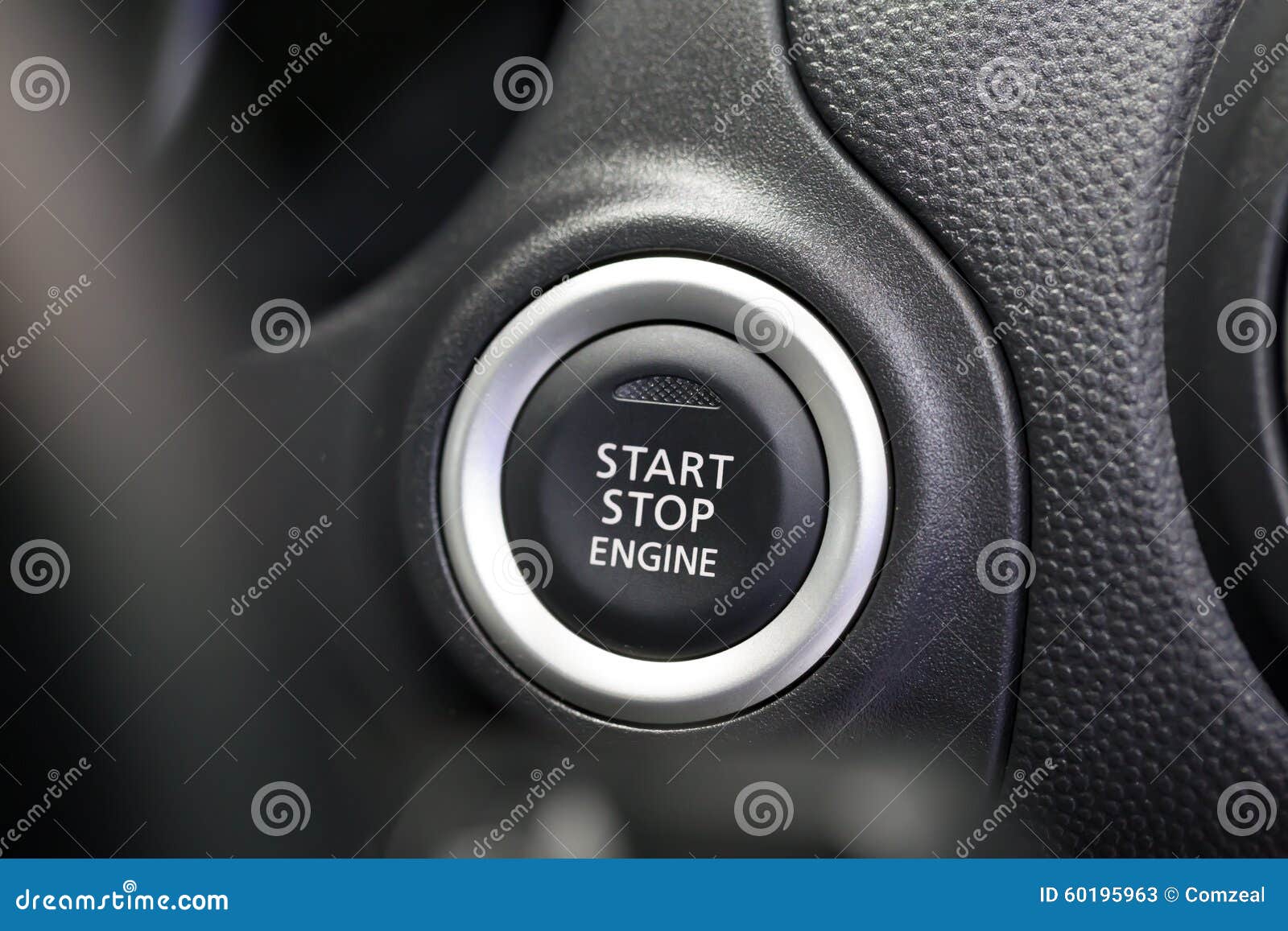 Start Stop Engine Buttons in Car Stock Image - Image of press, start ...
