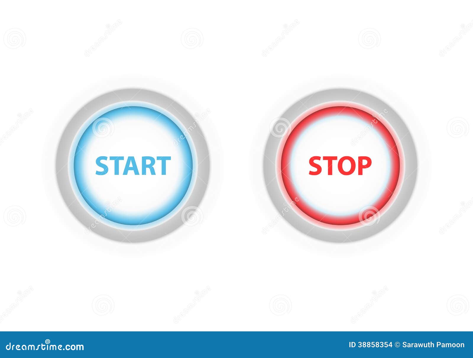 Start stop power button stock vector. Illustration of banner - 38858354