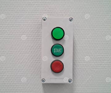 Start and Stop and Reset Button on the Electrical Box Control Box Stock ...