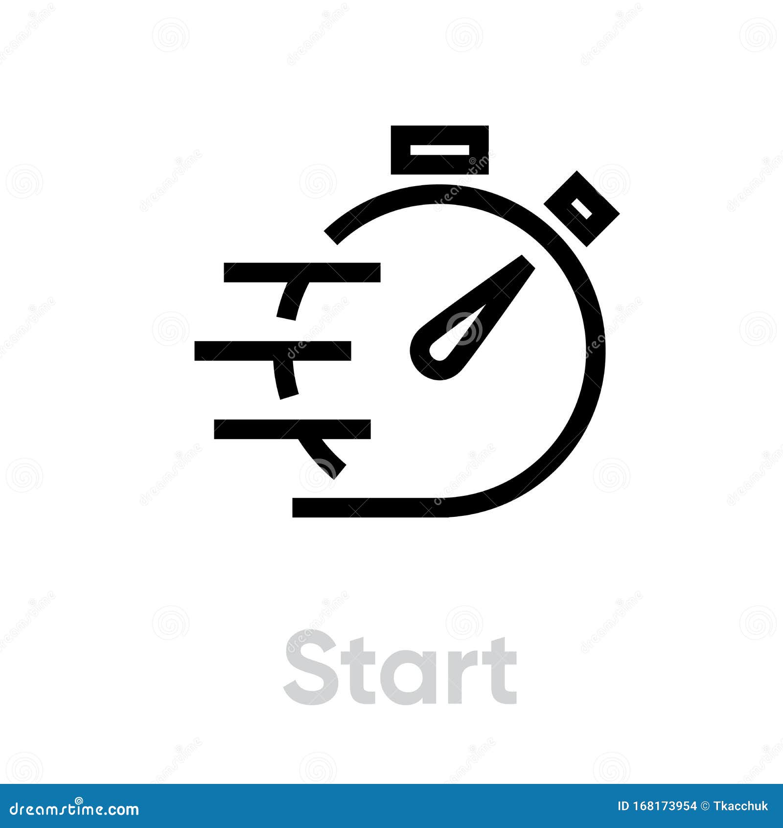 Start Stopwatch Fast Timer Icon Stock Vector - Illustration of ...