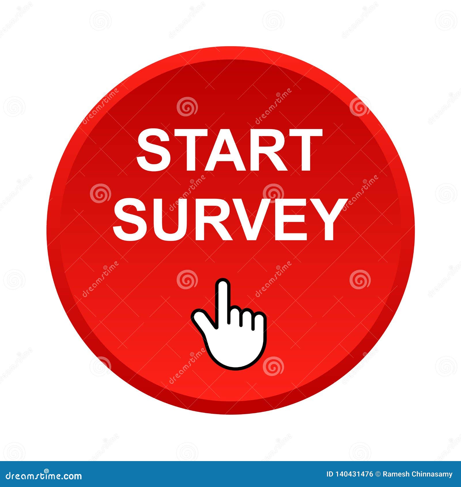 Start survey button stock vector. Illustration of cursor - 140431476