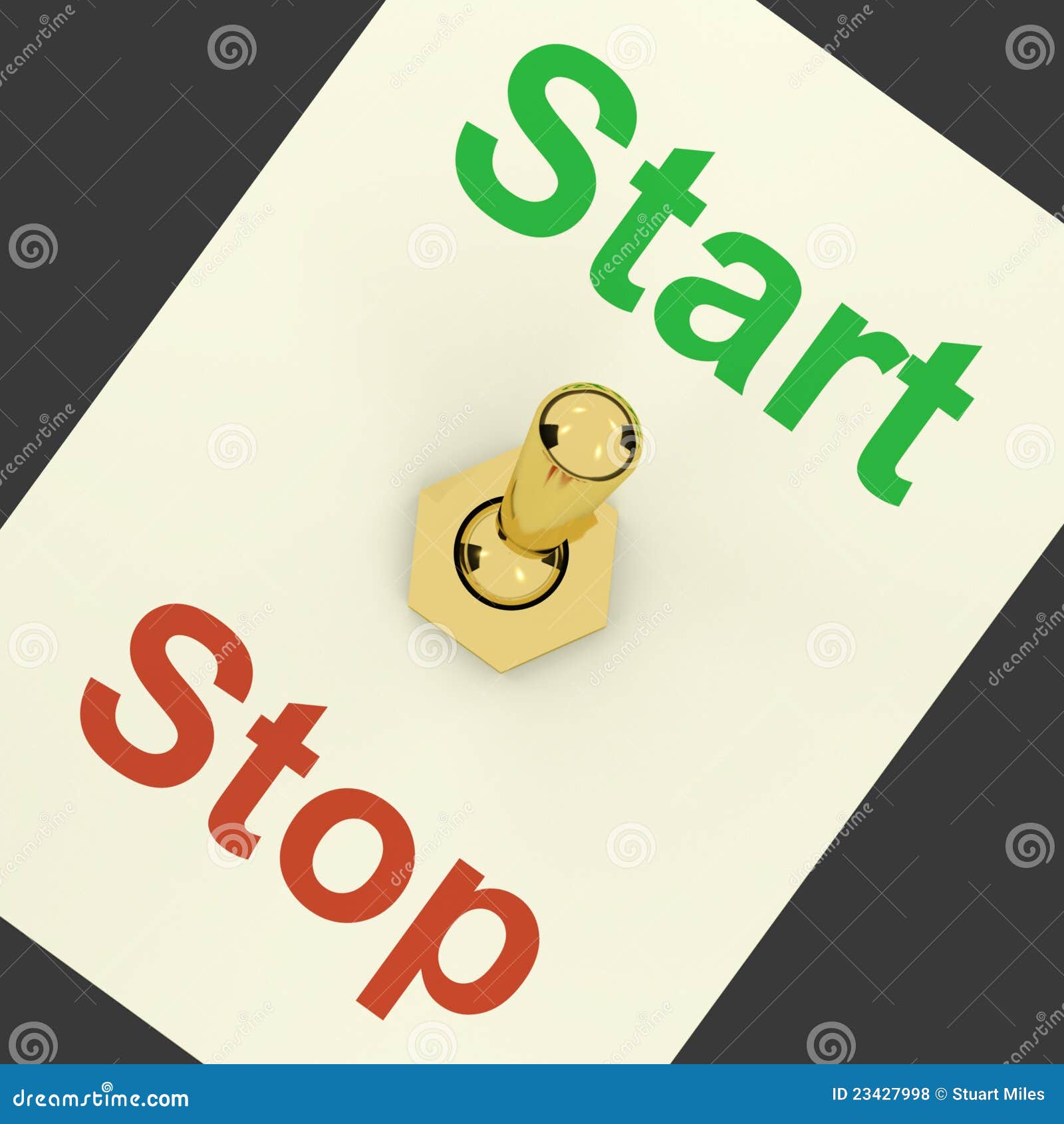 Start Switch on As Symbol for Control Stock Illustration - Illustration ...