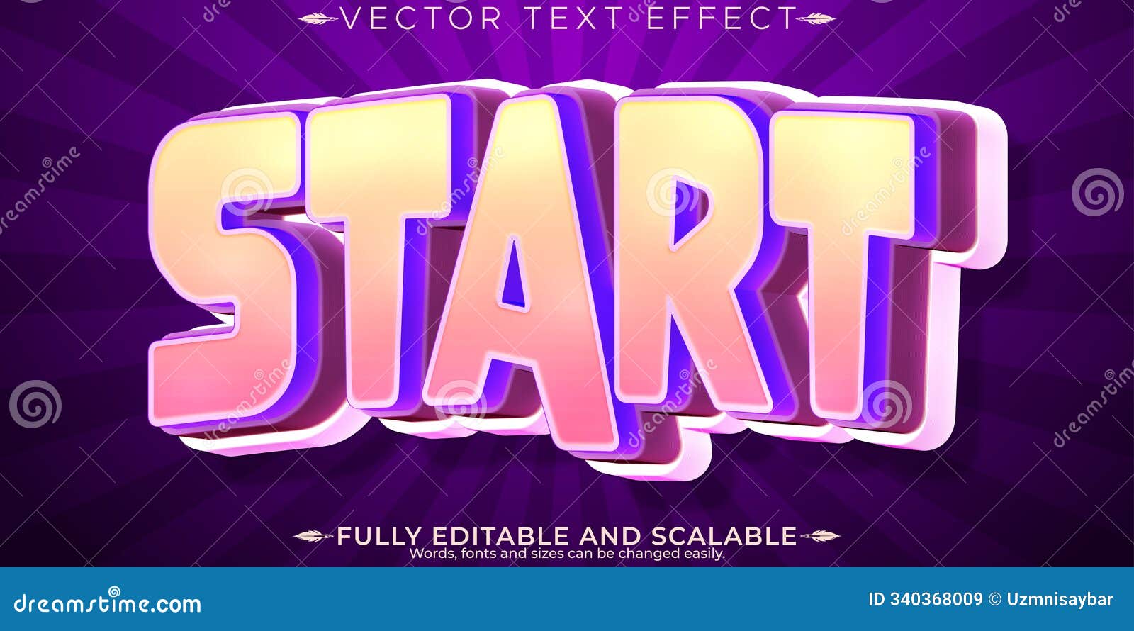 Start Text Effect, Editable Animated and Comic Customizable Font Style ...