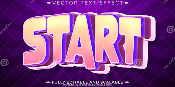 Start Text Effect, Editable Animated and Comic Customizable Font Style ...