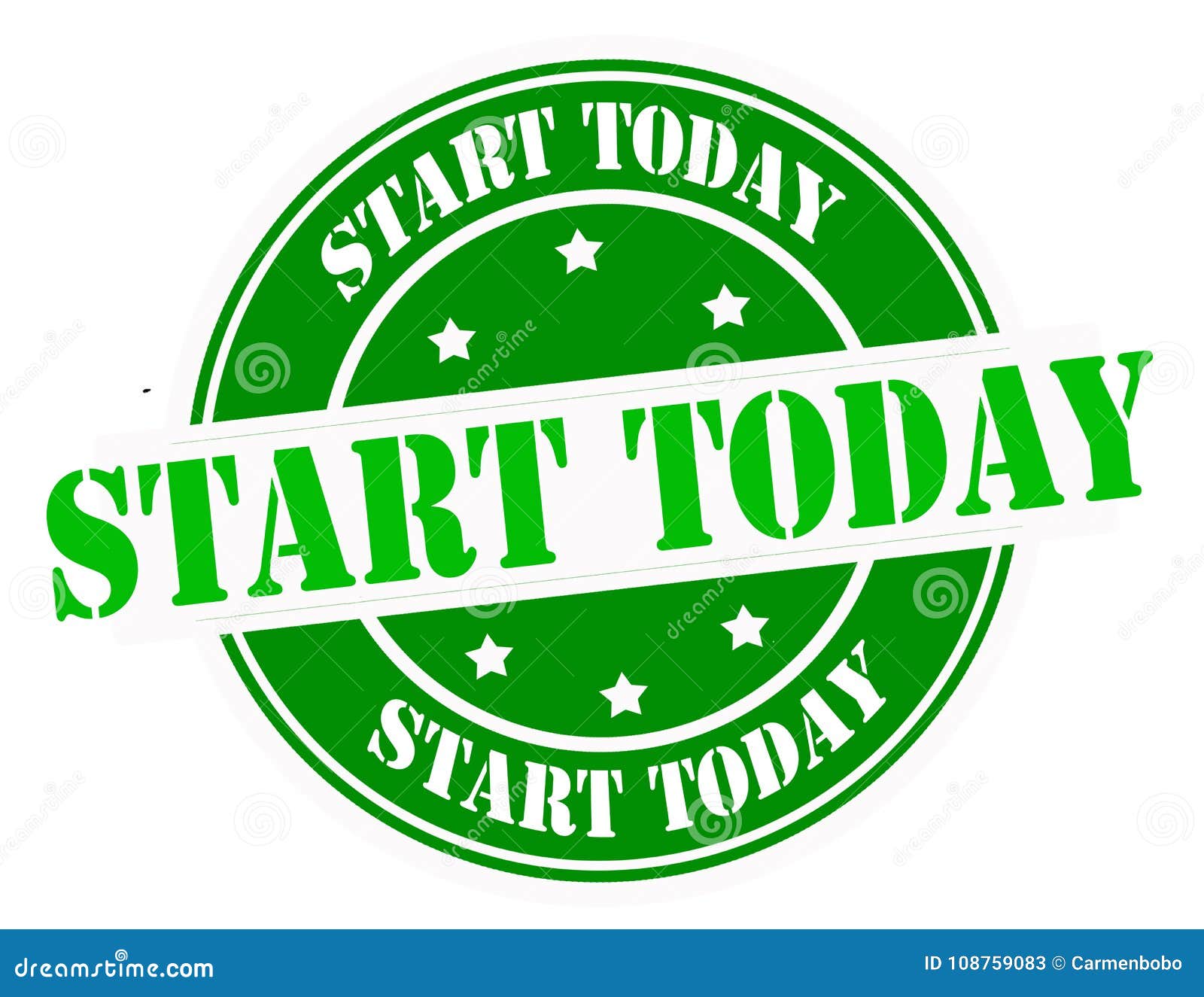 Start today stock illustration. Illustration of round - 108759083