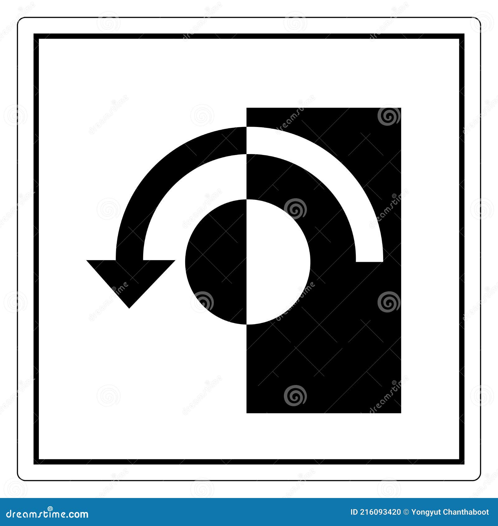 Start Turn To Open Symbol Sign, Vector Illustration, Isolate on White ...