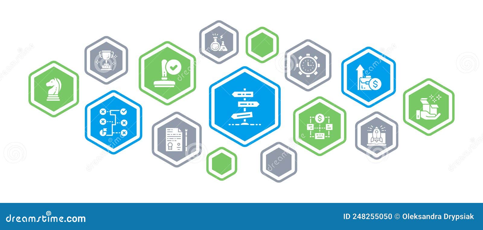 Start Up Banner Concept. Time Management, Idea Generation, Presentation ...