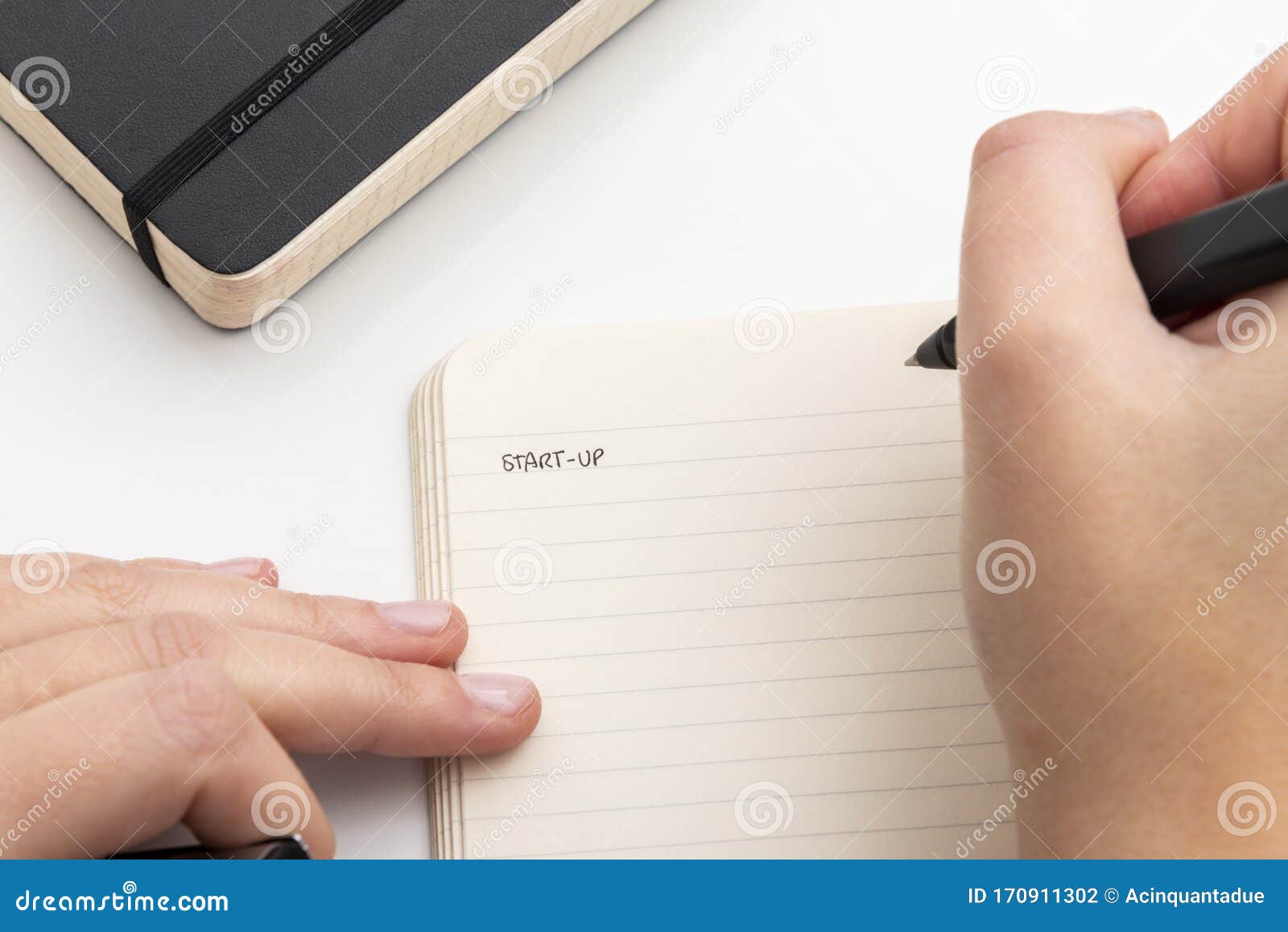 Start Up Beginning with a Note Stock Photo - Image of note, paper ...