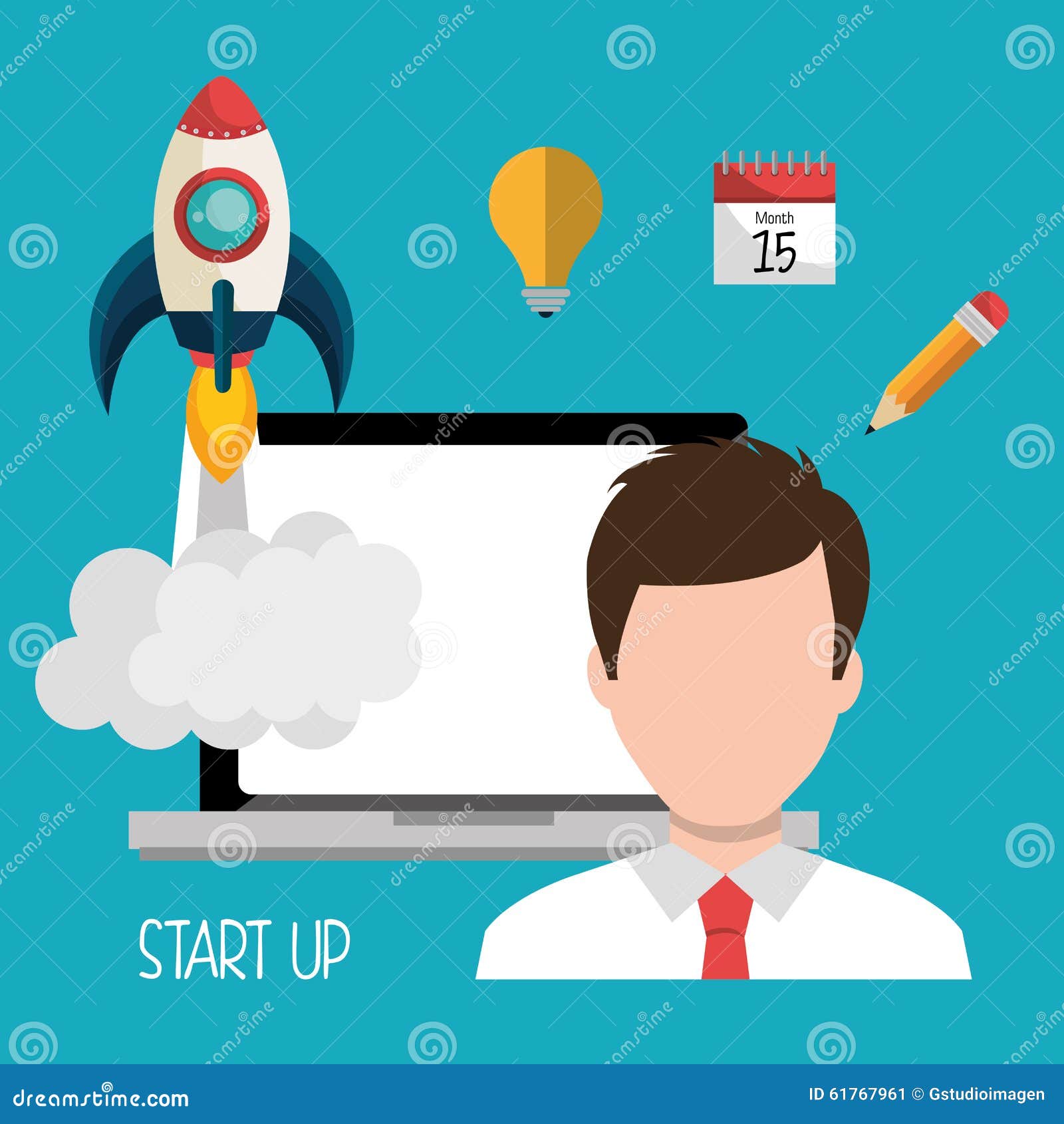 Start up business company stock vector. Illustration of idea - 61767961