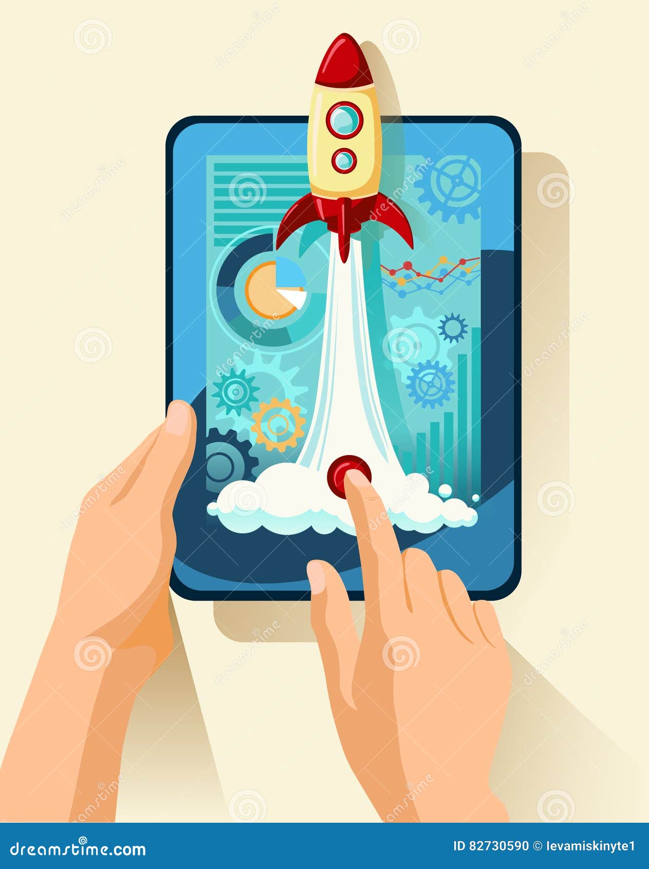 Start Up Business Concept stock vector. Illustration of business - 82730590