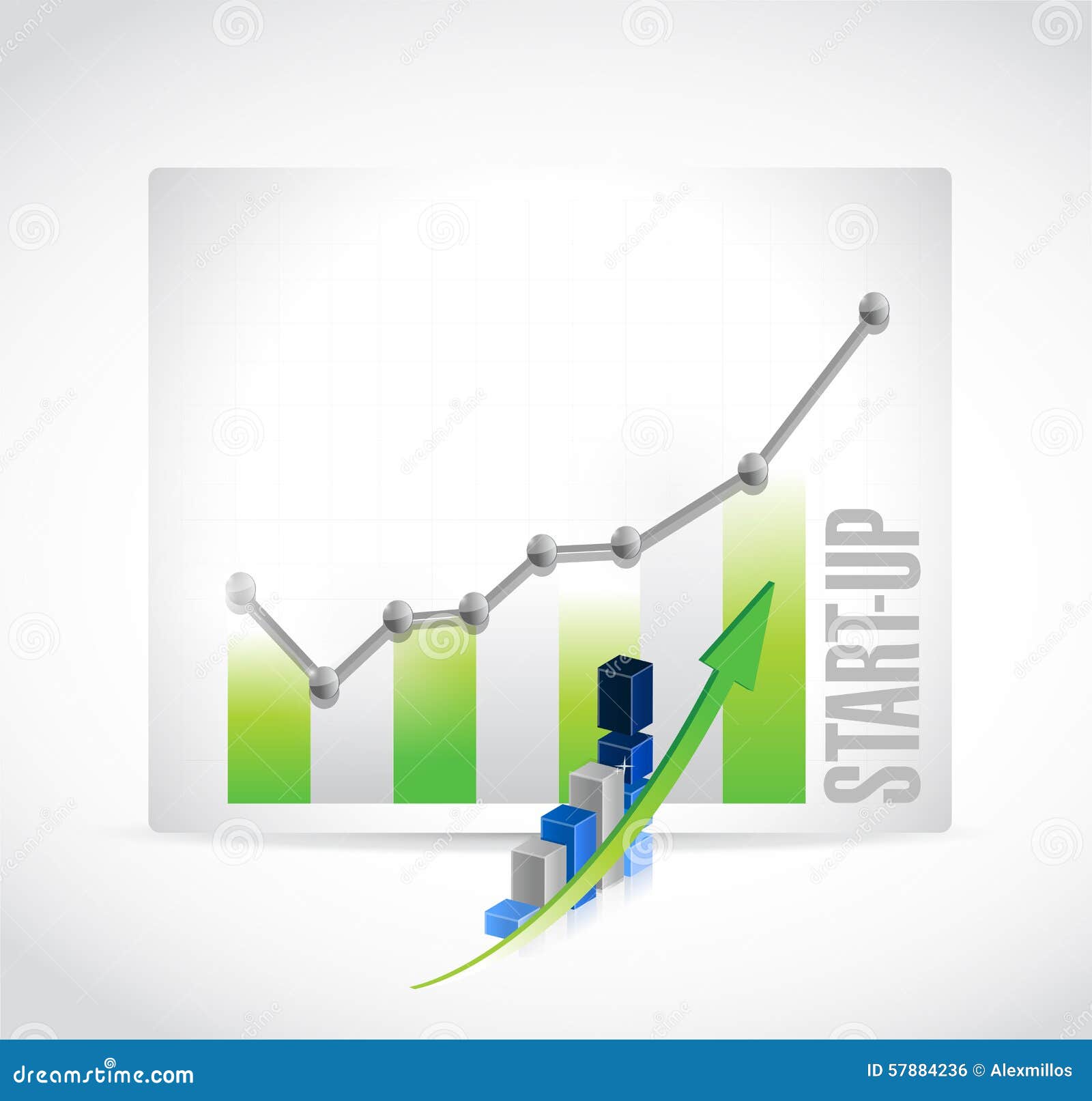 Start-up Business Graph Sign Concept Illustration Stock Illustration ...