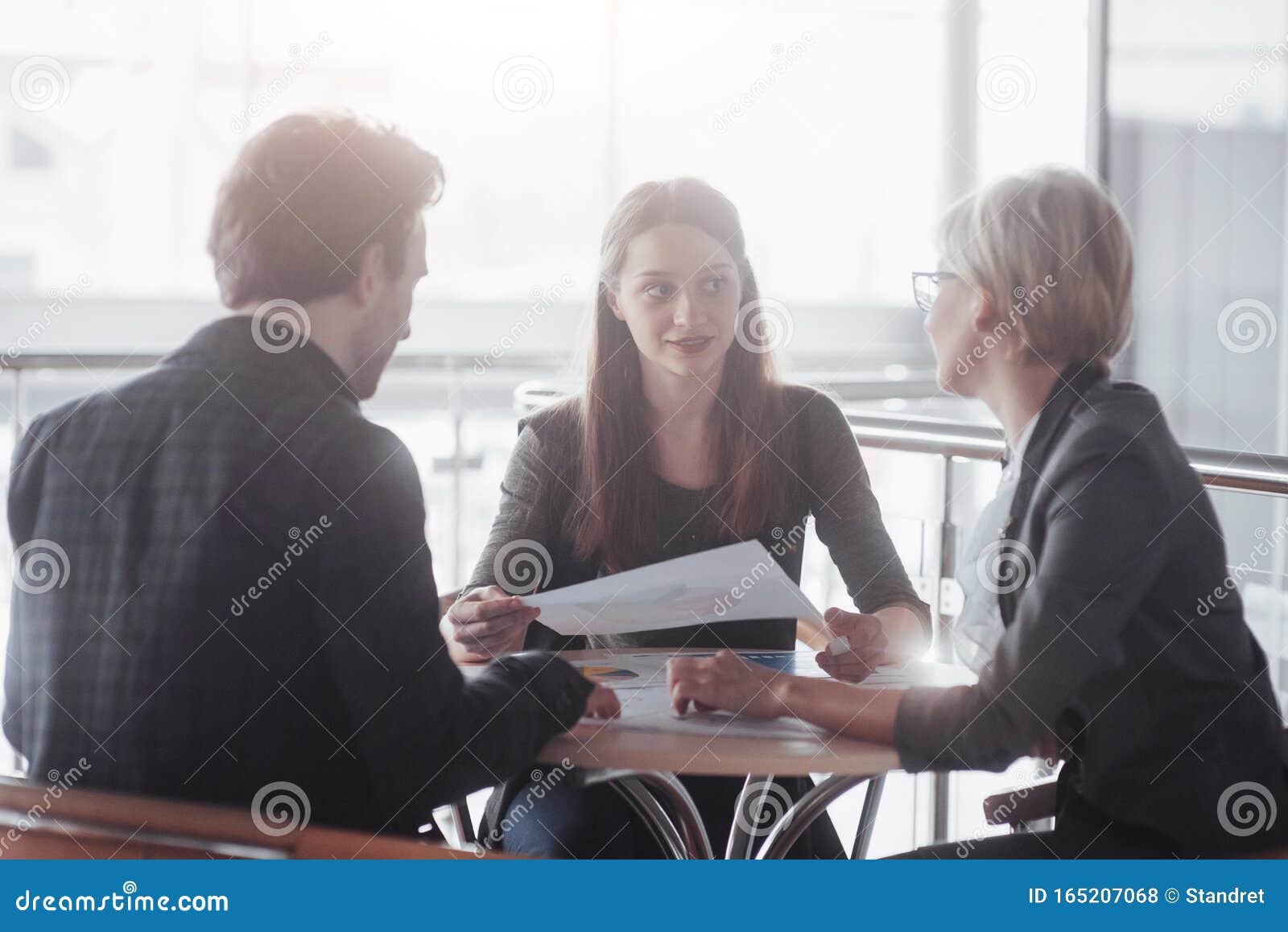 Start Up Business. Group of Young Architect at Office Stock Photo ...