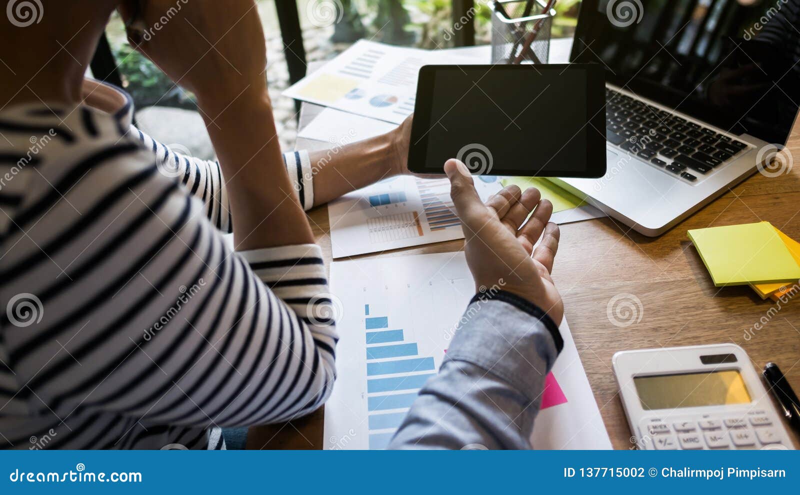 Start Up Business. Group of Young Executive Founder at Cafe or Modern ...