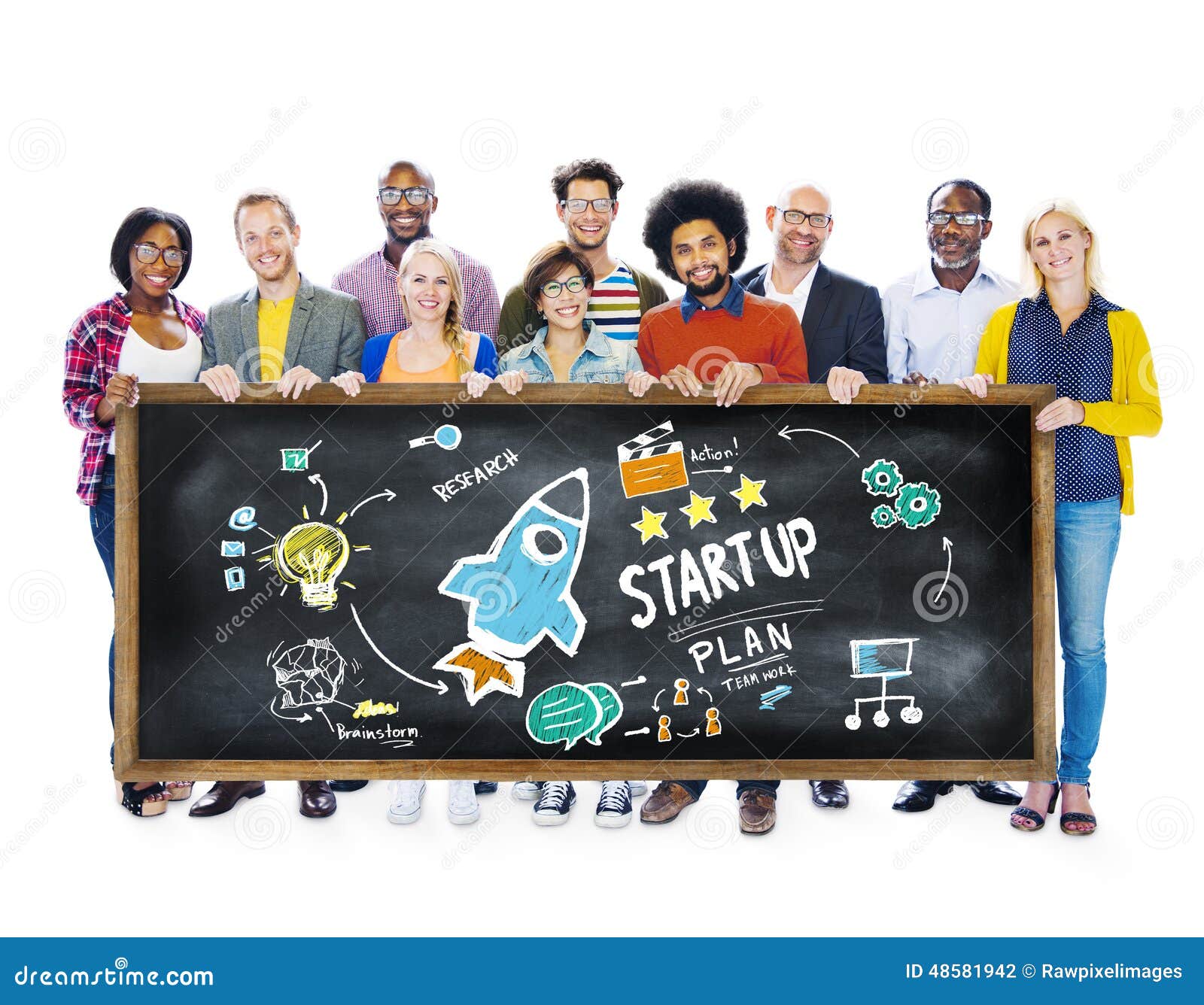 Start Up Business Launch Success Education Concept Stock Photo - Image ...