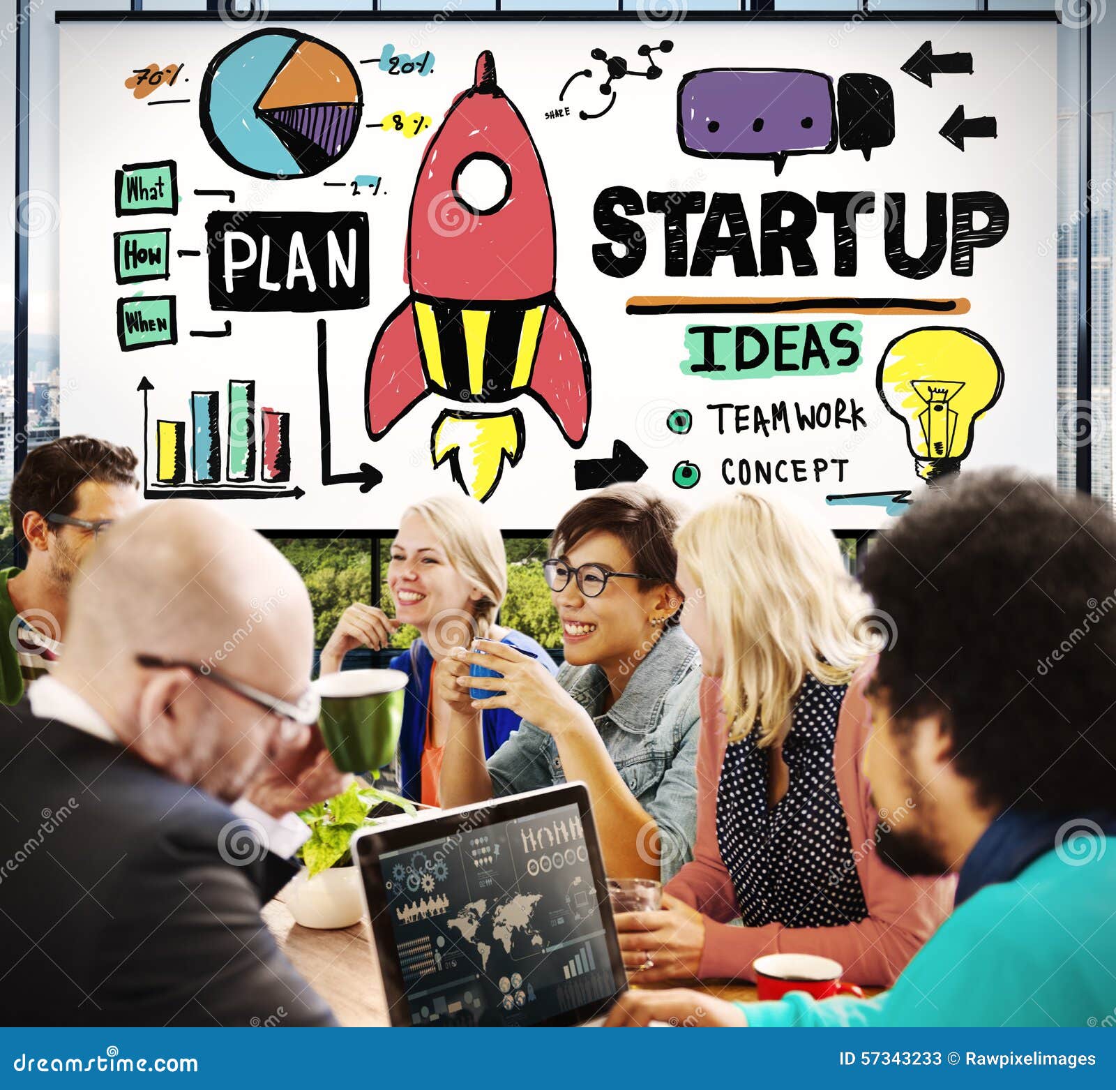 Start Up Business Plan Development Vision Concept Stock Image - Image ...