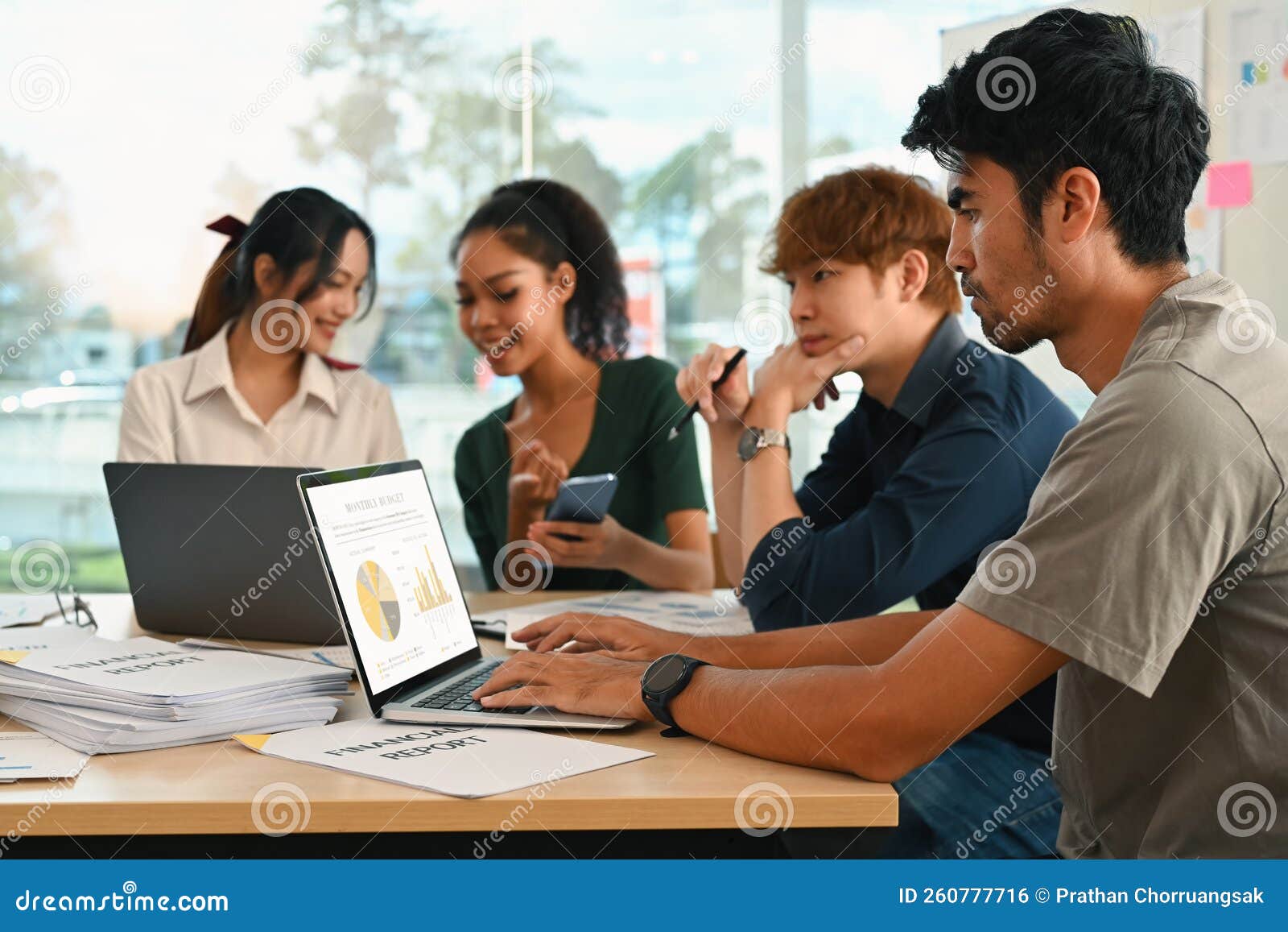 Start Up Business Team Sharing Business Strategy, Working on New ...