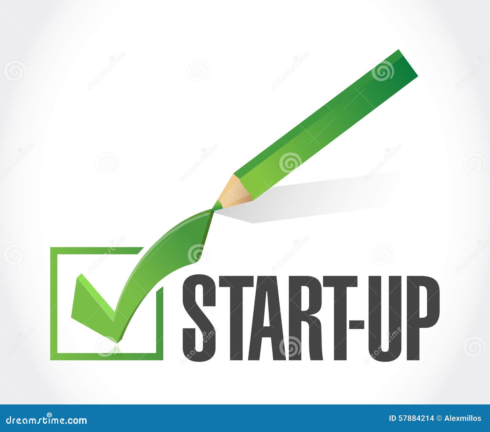 Start-up Check Mark Sign Concept Illustration Stock Illustration ...