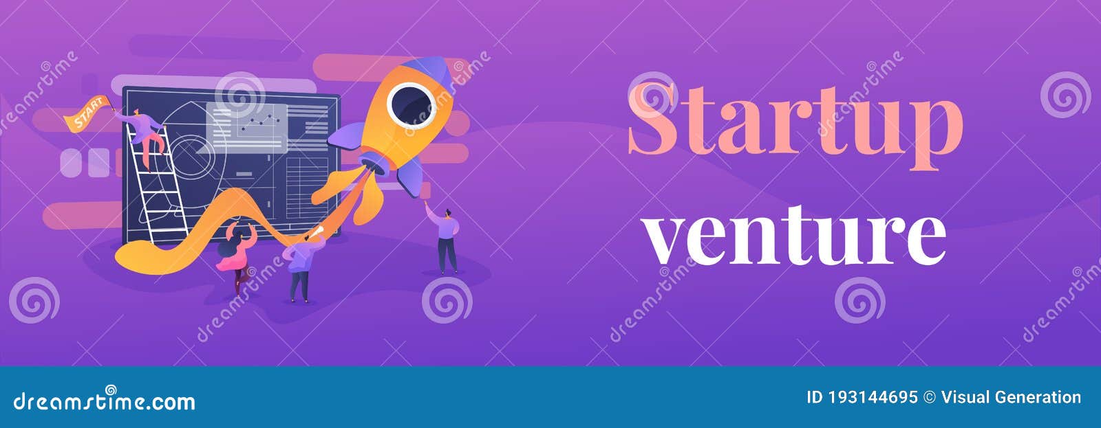 Start Up Concept Banner Header Stock Vector - Illustration of product ...