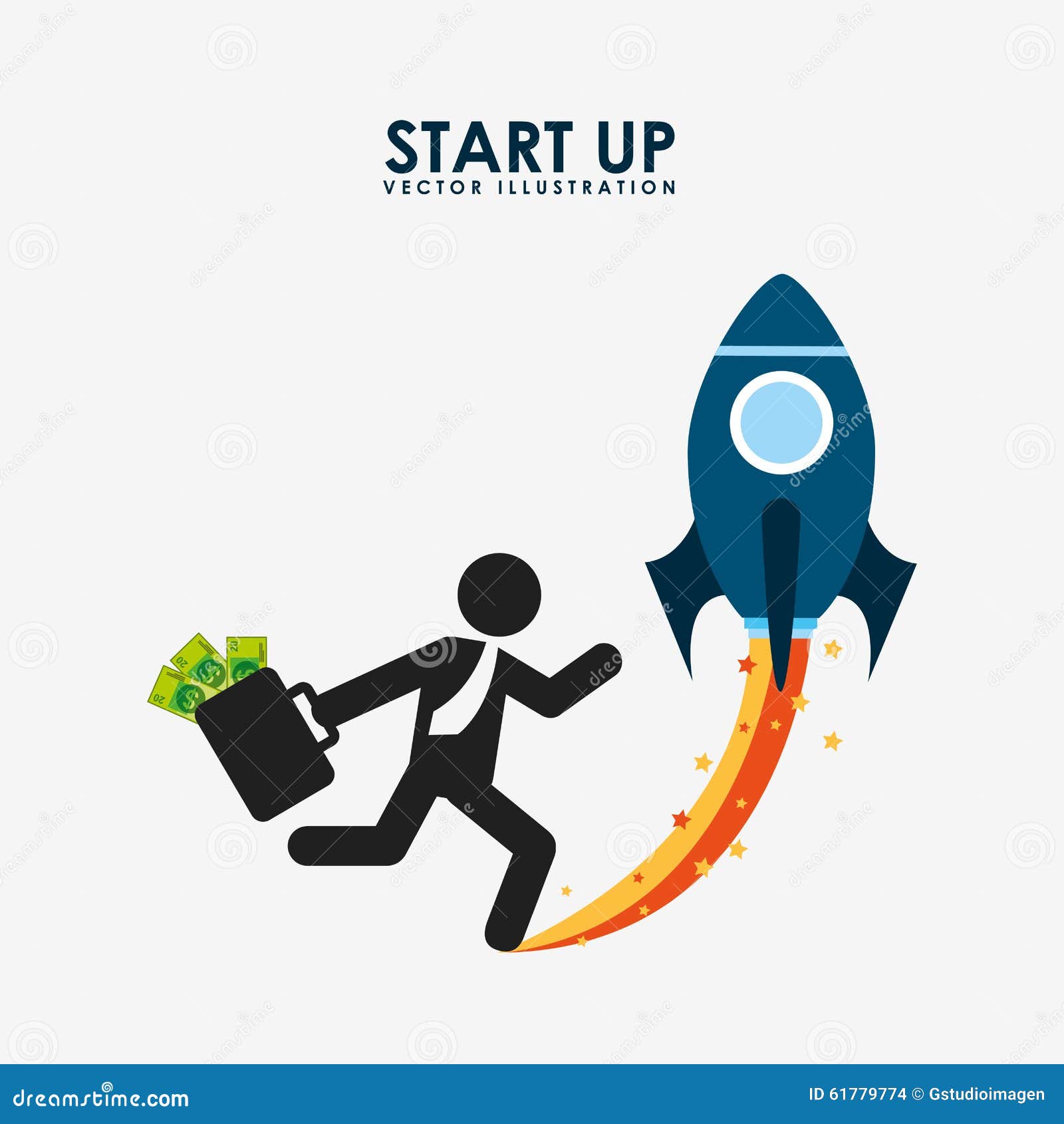 Start up concept stock vector. Illustration of idea, graphic - 61779774