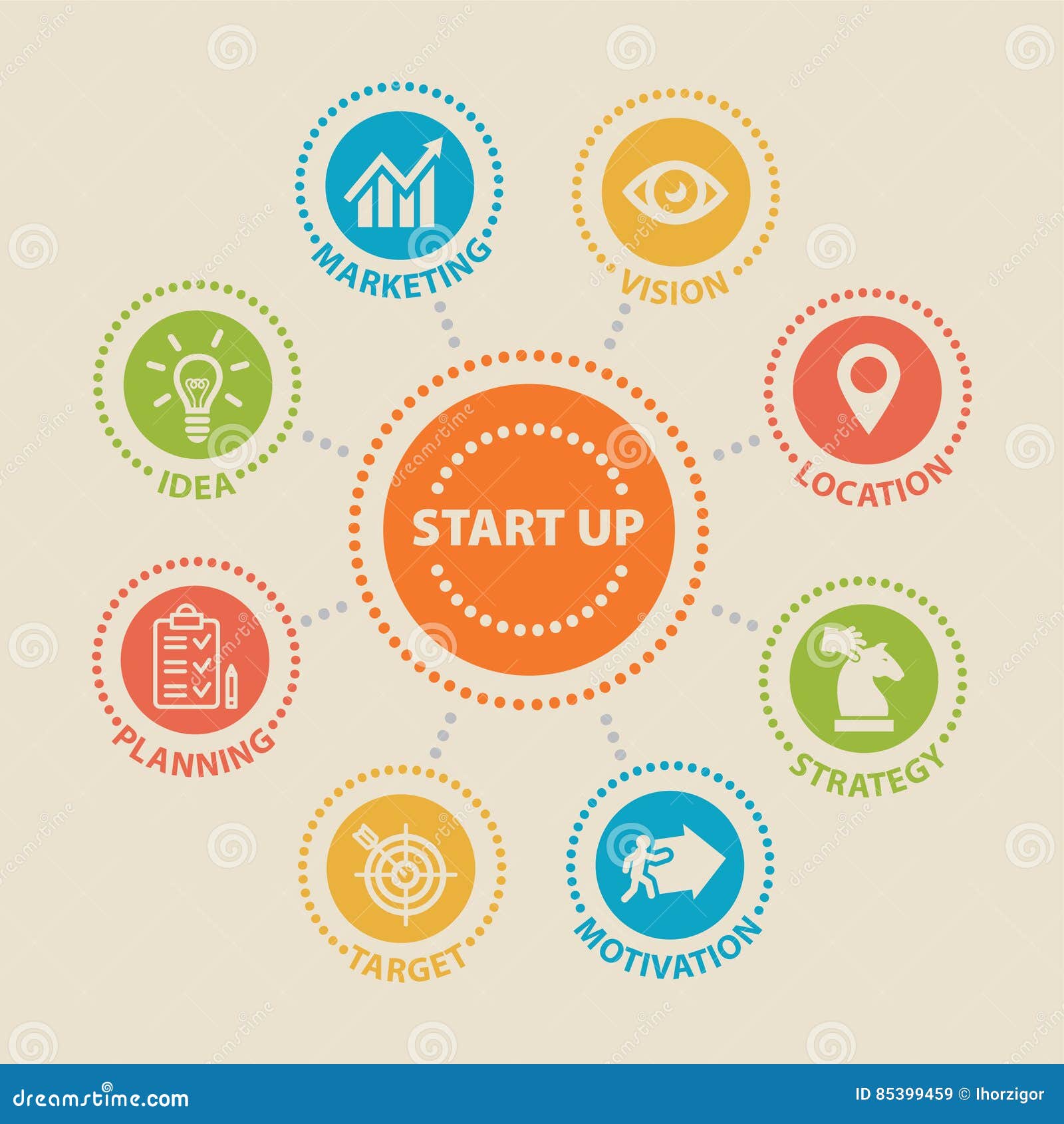 Start Up. Concept with Icons. Stock Vector - Illustration of career ...