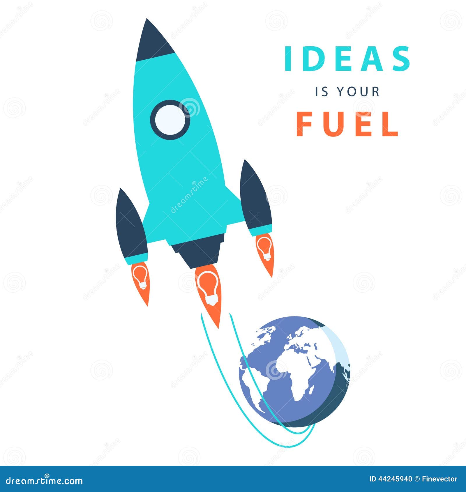 Start Up Concept: Ideas is Your Fuel. Stock Vector - Illustration of ...