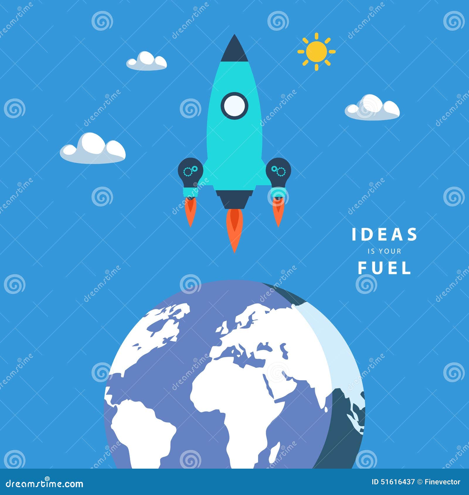 Start Up Concept: Ideas is Your Fuel. Stock Vector - Illustration of ...