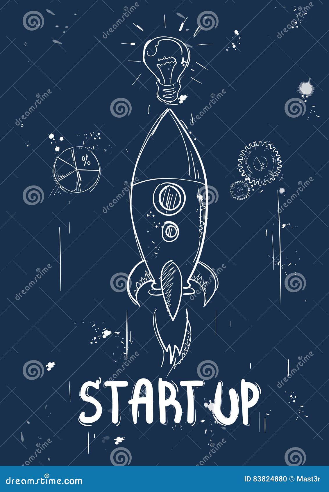 Start Up Concept New Business Plan Doodle Hand Draw Sketch Background ...