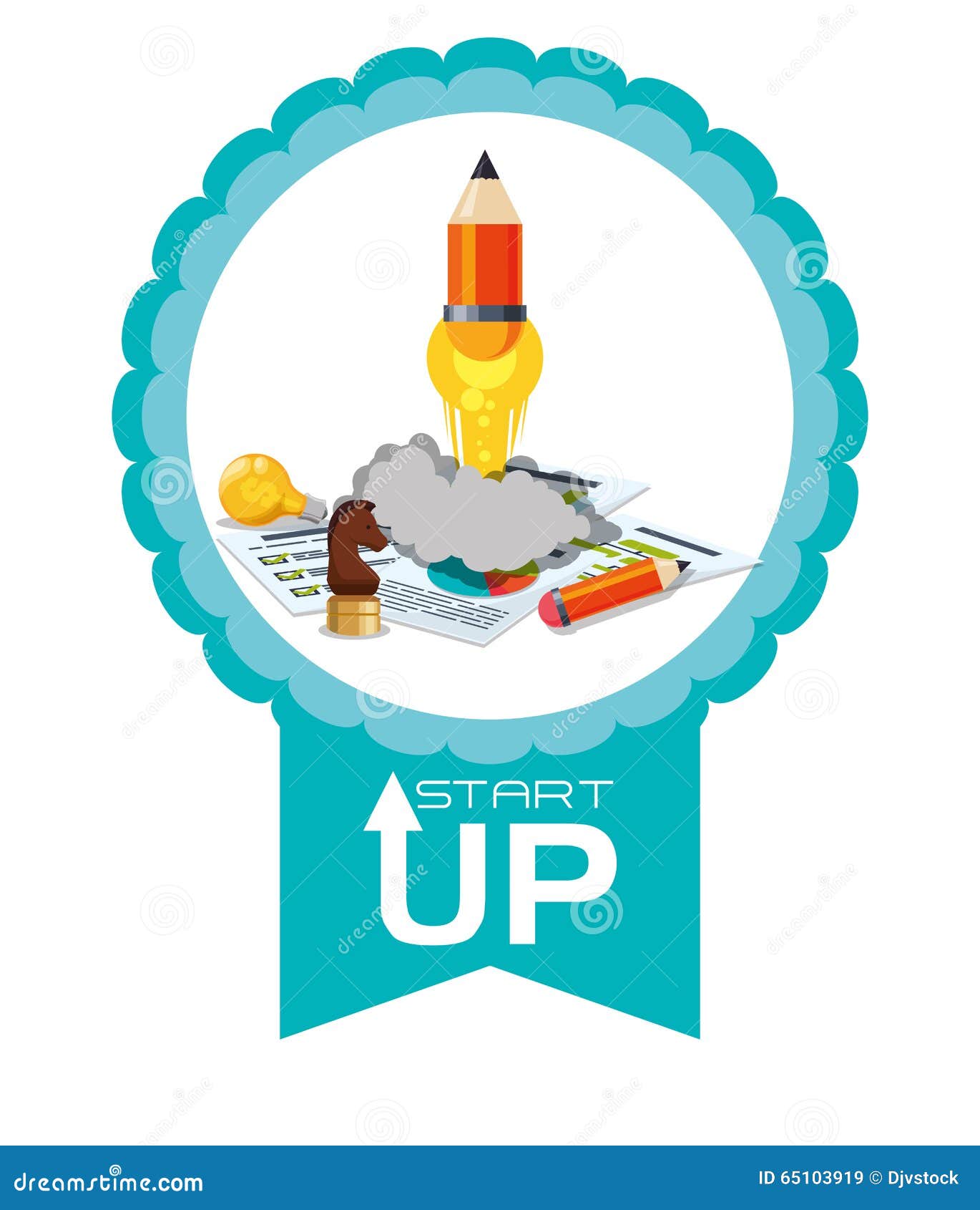 Start up design stock vector. Illustration of idea, project - 65103919