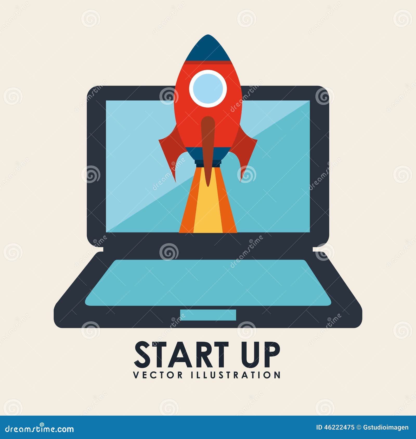 Start up design stock vector. Illustration of technology - 46222475