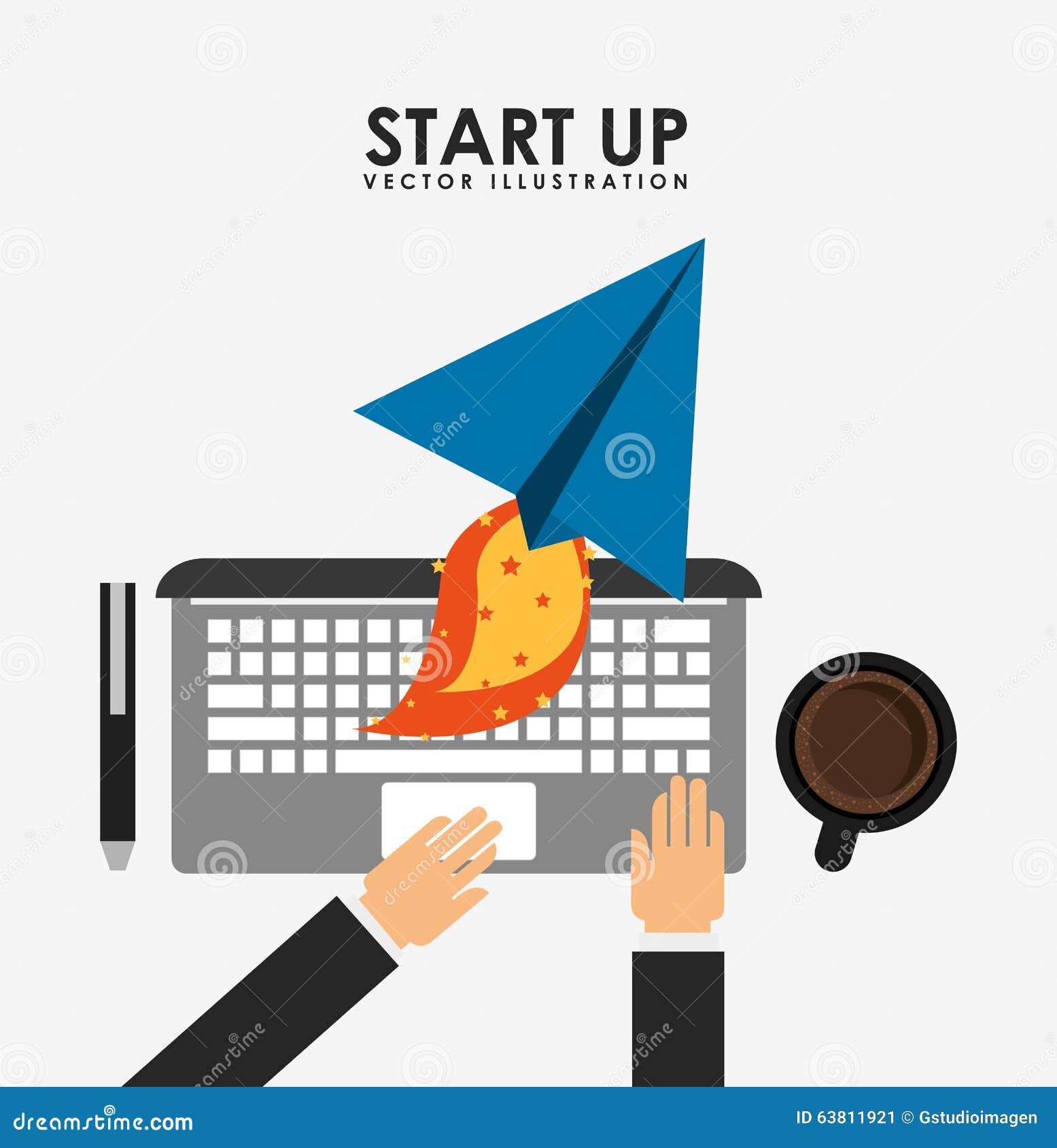 Start up design stock illustration. Illustration of creative - 63811921