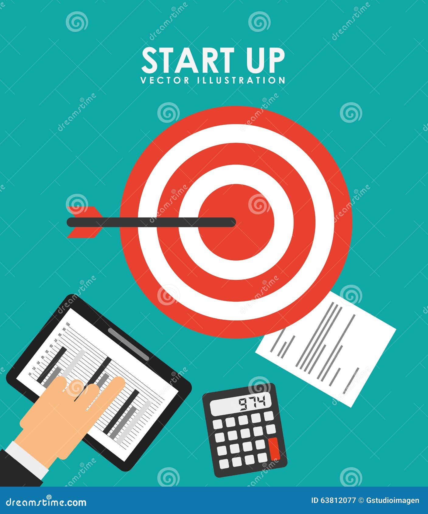 Start up design stock illustration. Illustration of flat - 63812077