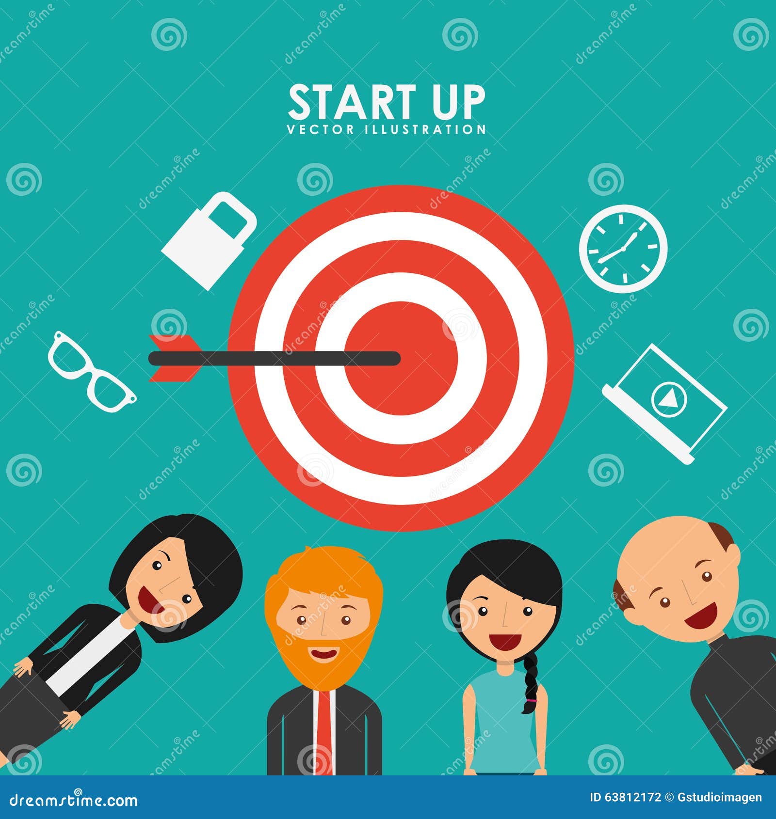 Start up design stock illustration. Illustration of goal - 63812172