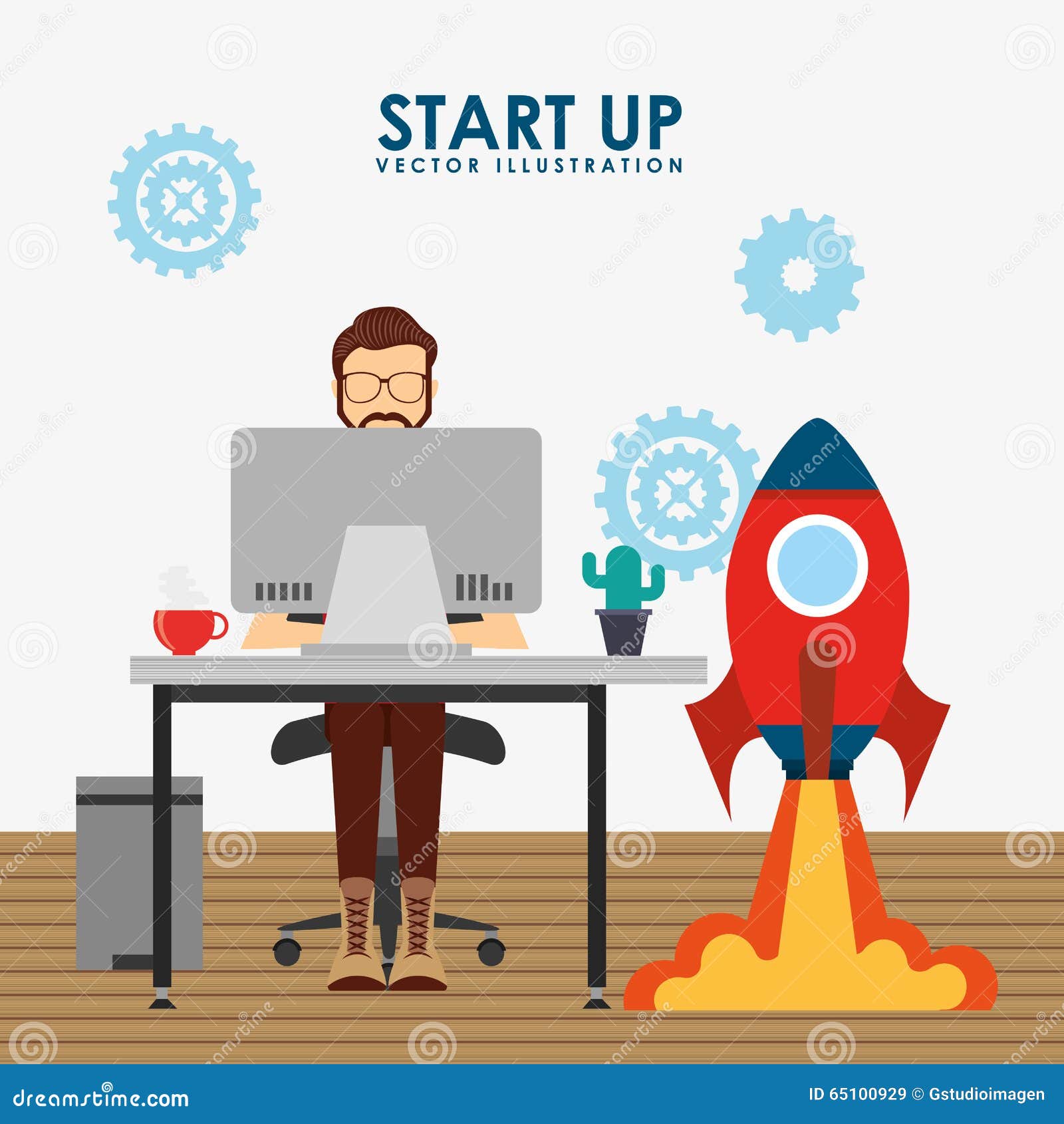 Start up design stock illustration. Illustration of graphic - 65100929