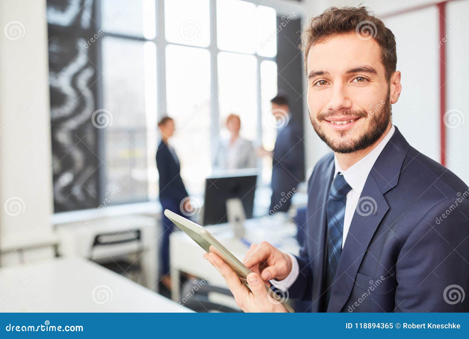 Start-up Founder with Tablet Computer Stock Image - Image of corporate ...