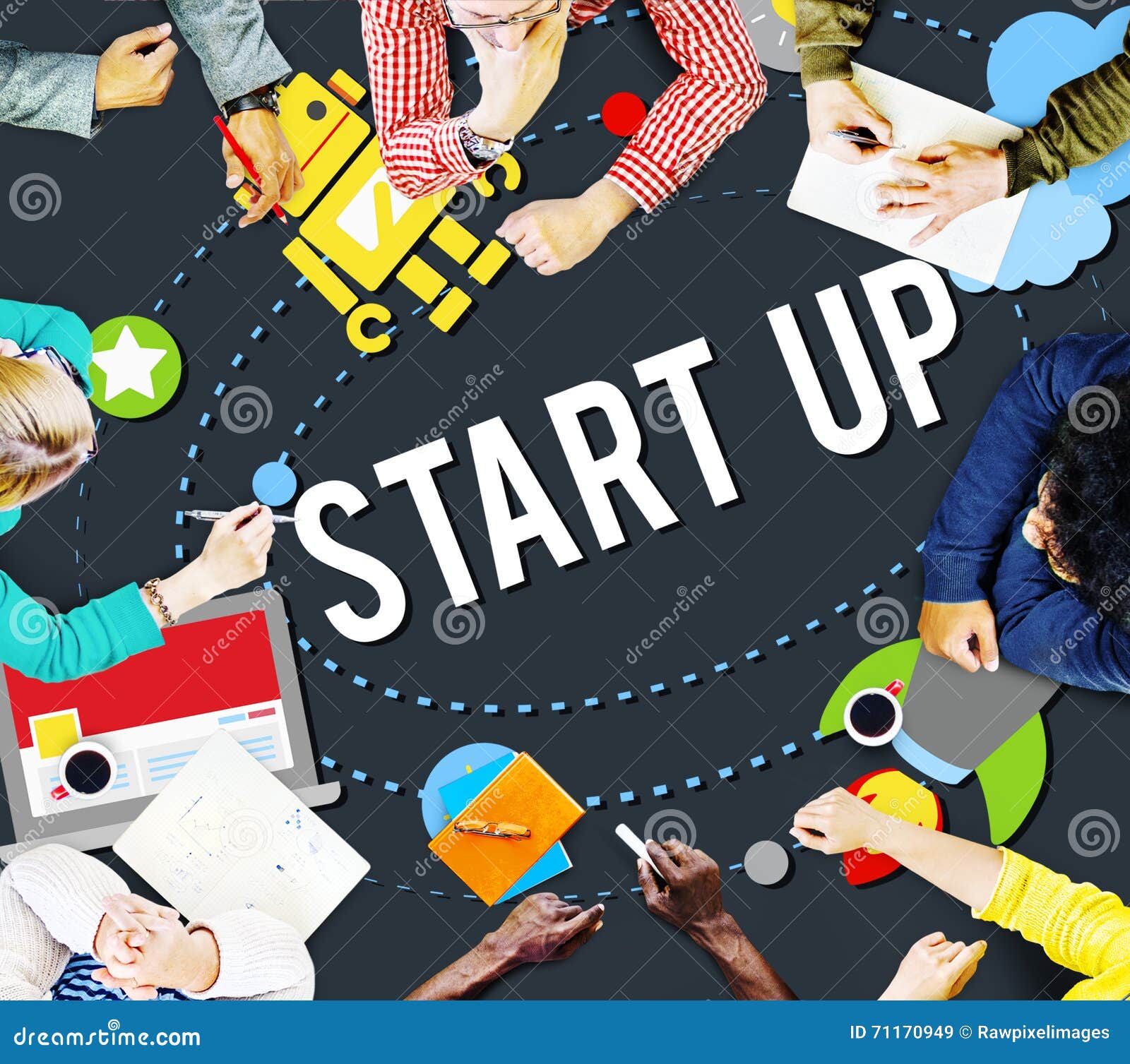 Start Up Goals Growth Success Plan Business Concept Stock Illustration ...