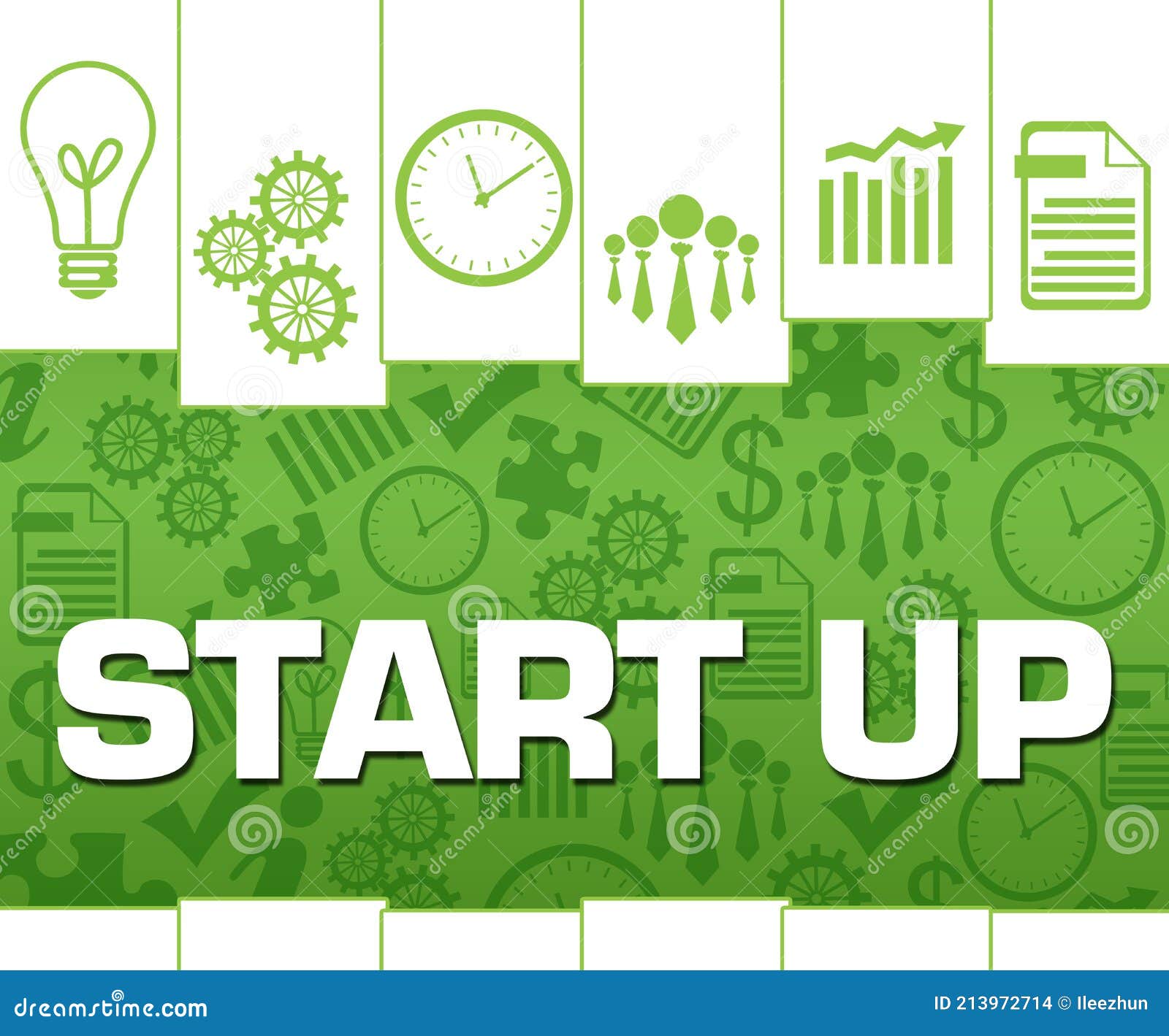 Start Up Green Stripes Lines Symbols Stock Illustration - Illustration ...