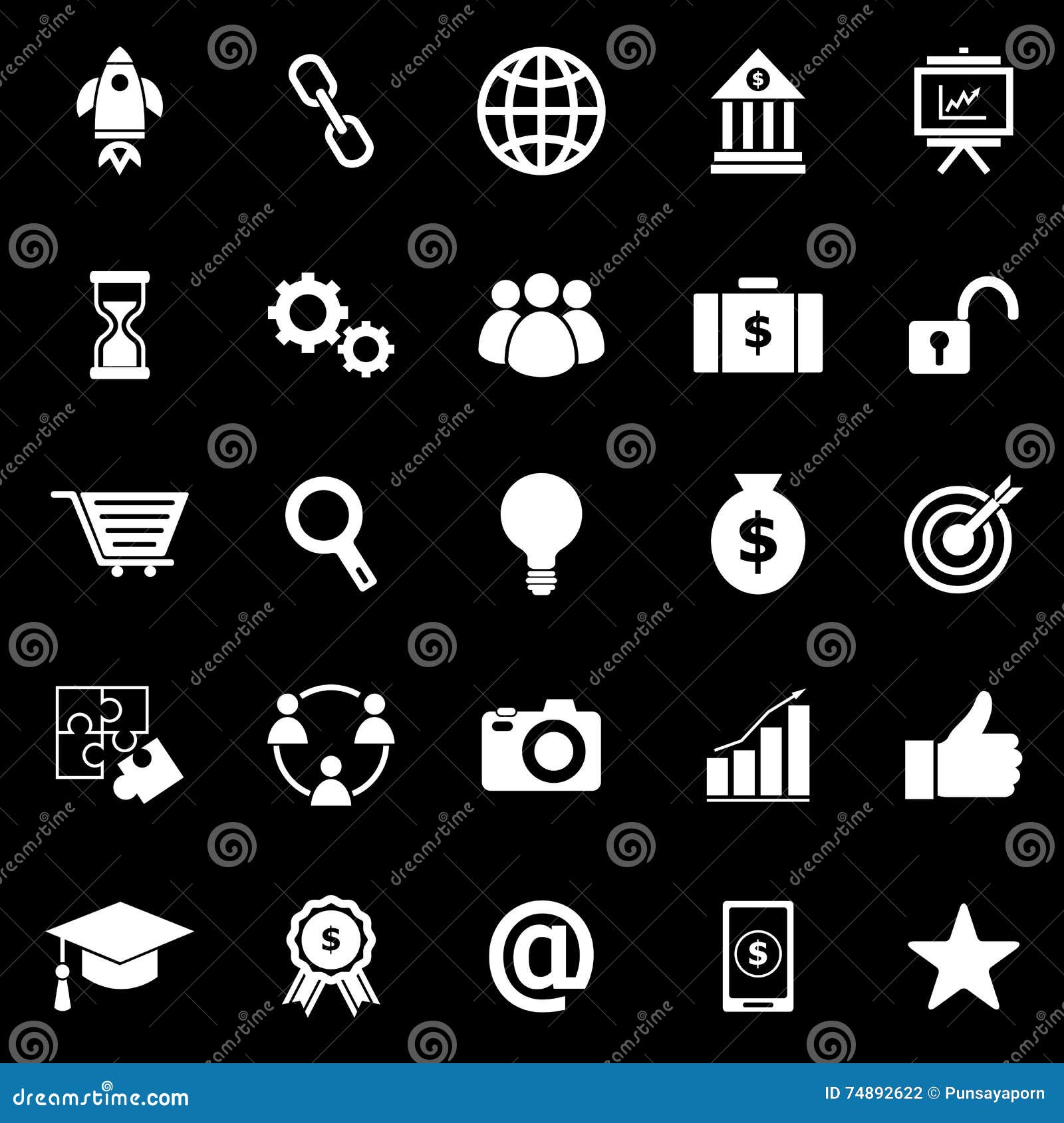 Start Up Icons on White Background Editorial Photography - Illustration ...