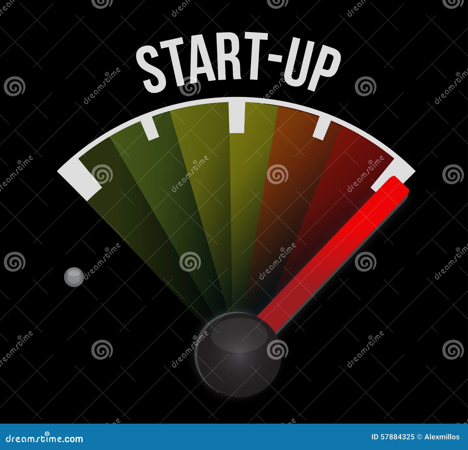 Start-up Meter Sign Concept Illustration Stock Illustration ...